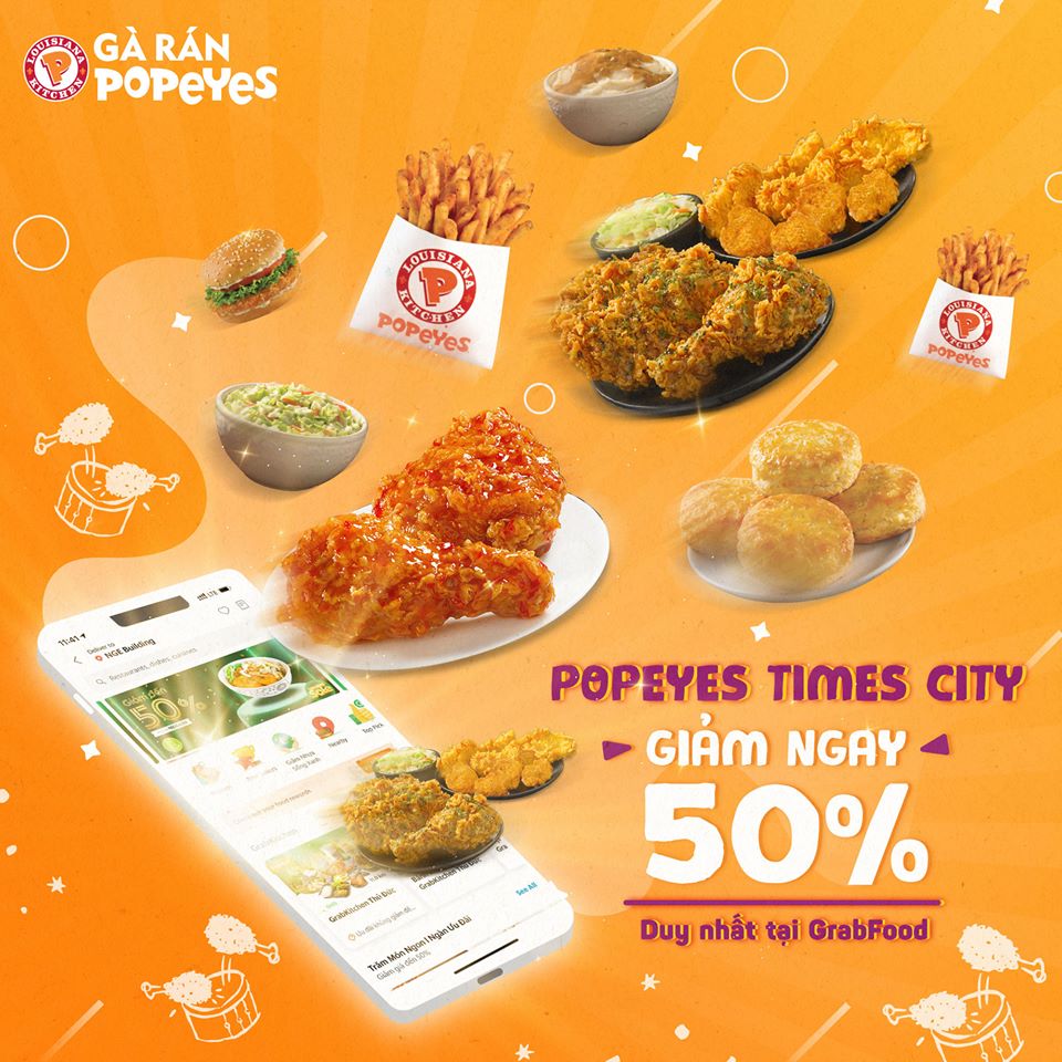 Gà Rán Popeyes Sale | 50% OFF | Tháng 12/2019 | Vua Khuyến Mãi