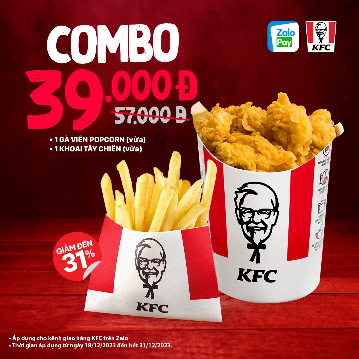 KFC Sale | 31% OFF | Combo trưa 39K | Vua Khuyến Mãi
