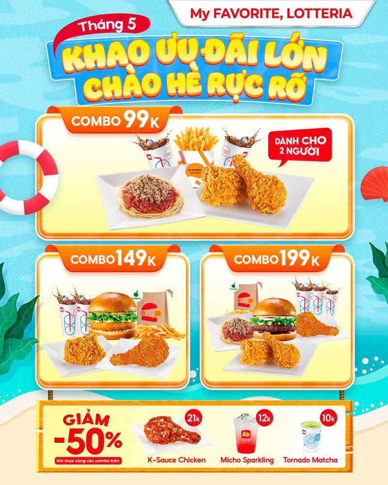 Lotteria Sale Tháng 7, 2024 : Mua 1 Được 1